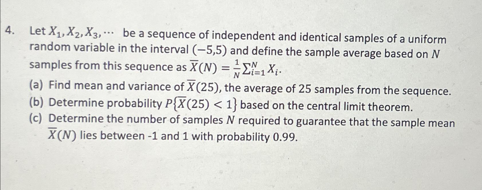 Solved Let x1,x2,x3,cdots be a sequence of independent and | Chegg.com