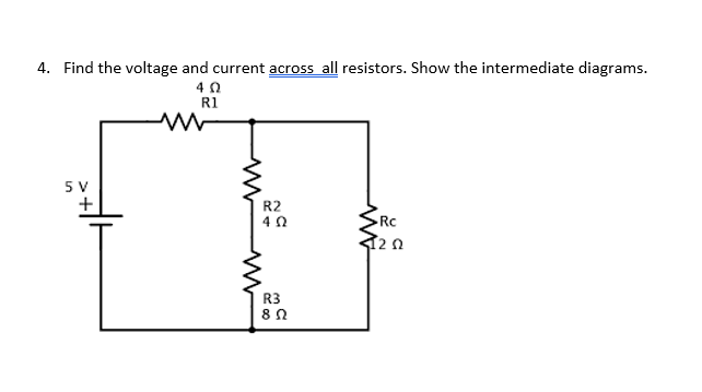 Solved Find the voltage and current across all resistors. | Chegg.com