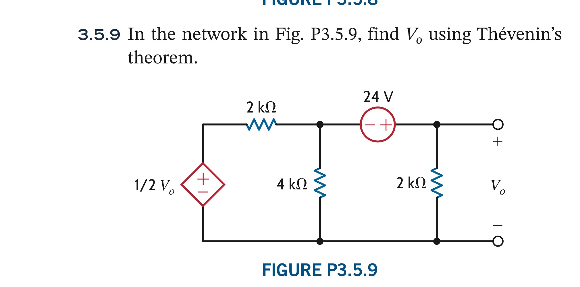 Solved 3.5.9 ﻿In the network in Fig. P3.5.9, ﻿find Vo ﻿using | Chegg.com