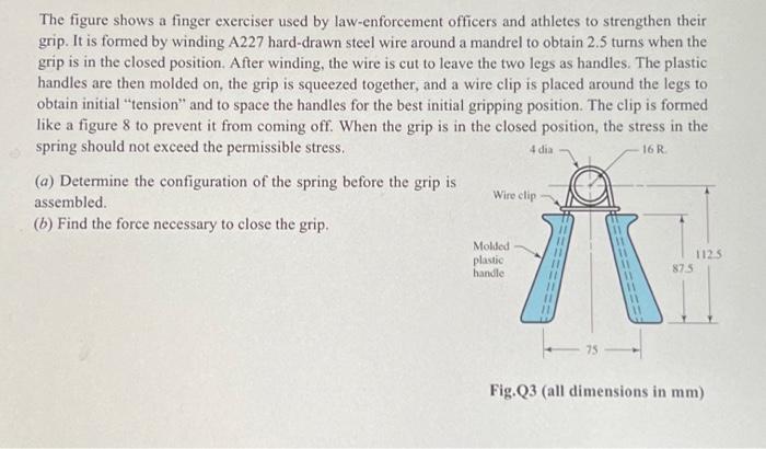 Solved The figure shows a finger exerciser used by | Chegg.com