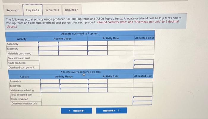 Solved Required: 1. Compute an activity rate for each | Chegg.com
