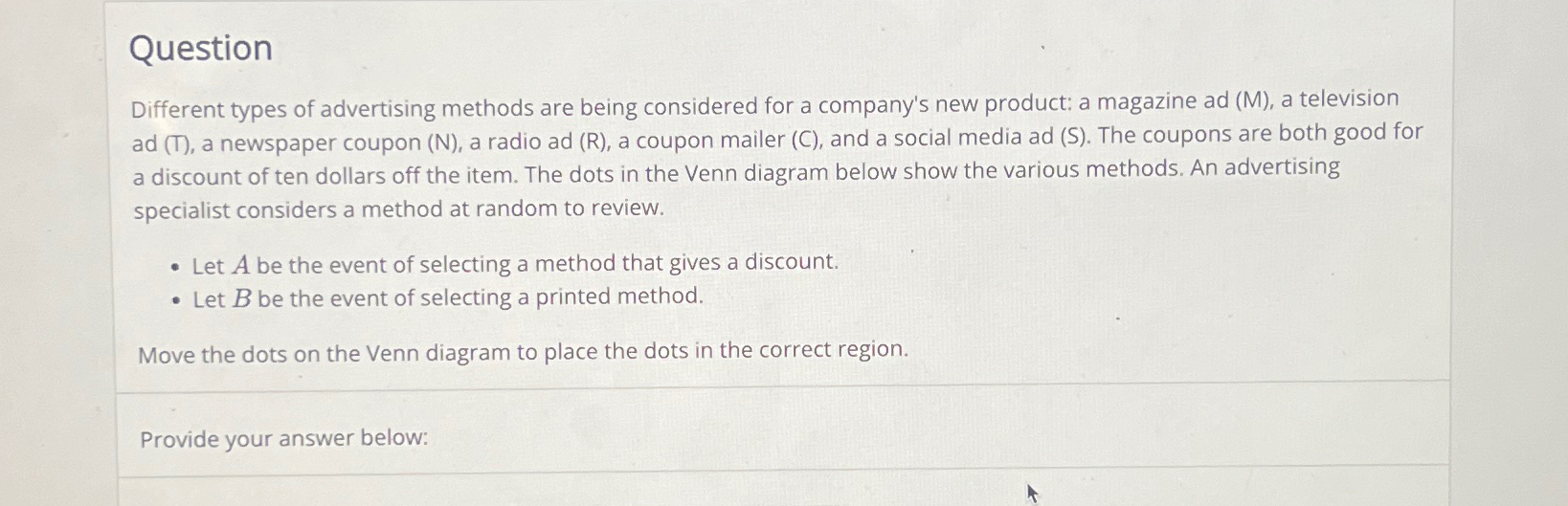 QuestionDifferent types of advertising methods are | Chegg.com