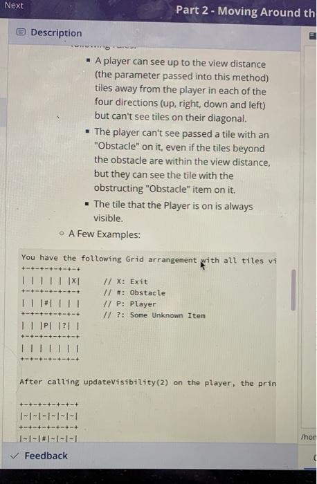 he updateVisibility Method(6 Points): - Difficult! - | Chegg.com
