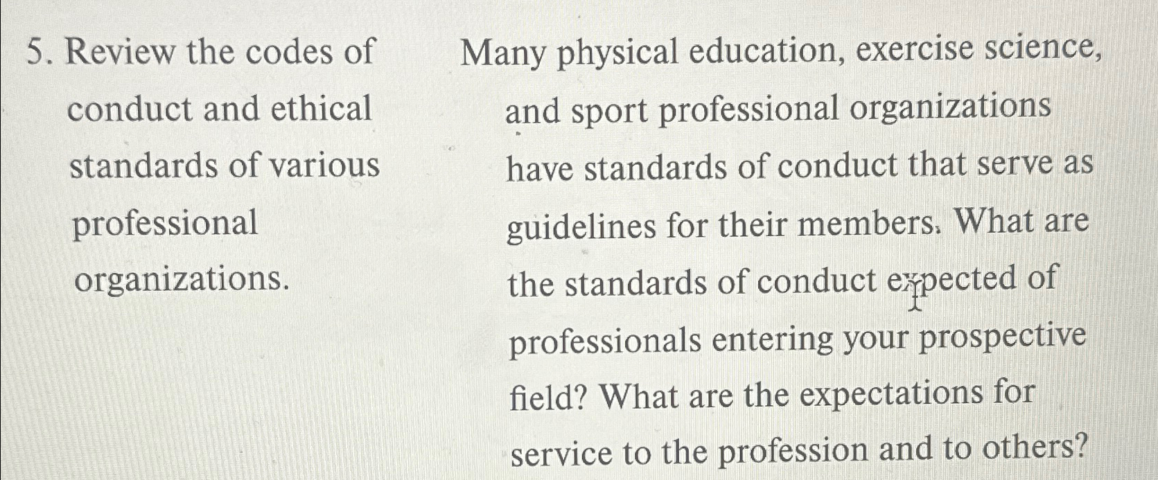 Solved Review the codes of conduct and ethical standards of | Chegg.com