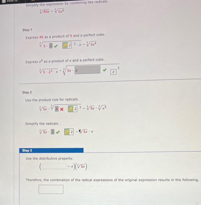 Solved Simplify the expression by combining like radicals. | Chegg.com