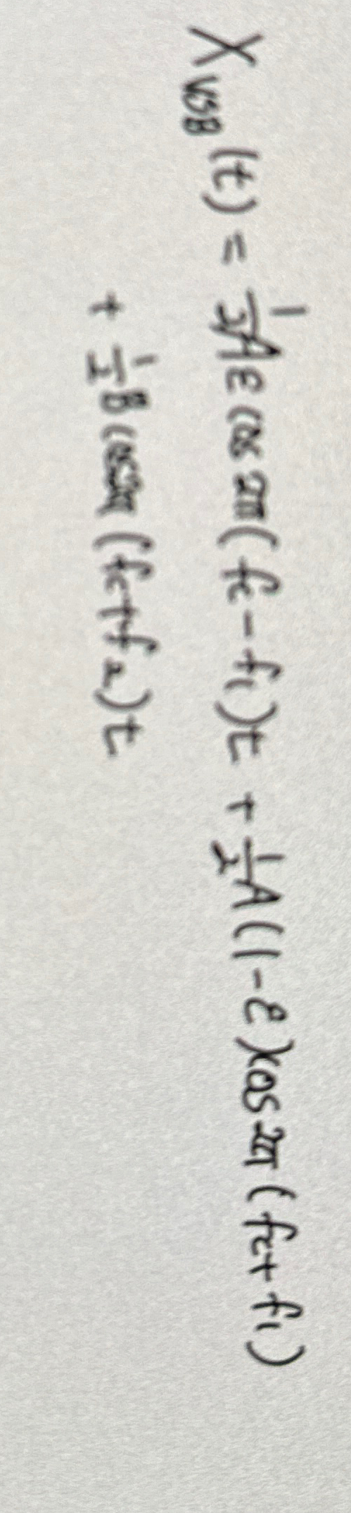 Solved perform the envelope detection for vsb signal by | Chegg.com