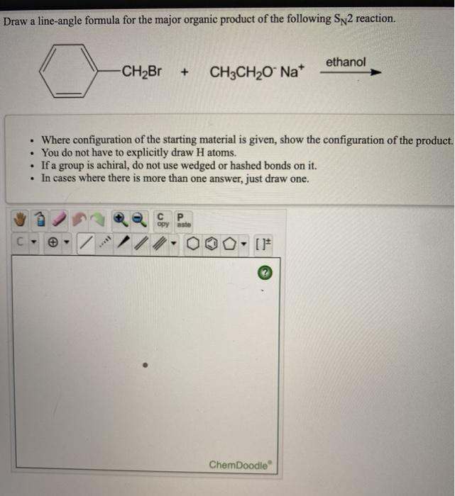 Solved Draw a line-angle formula for the major organic | Chegg.com