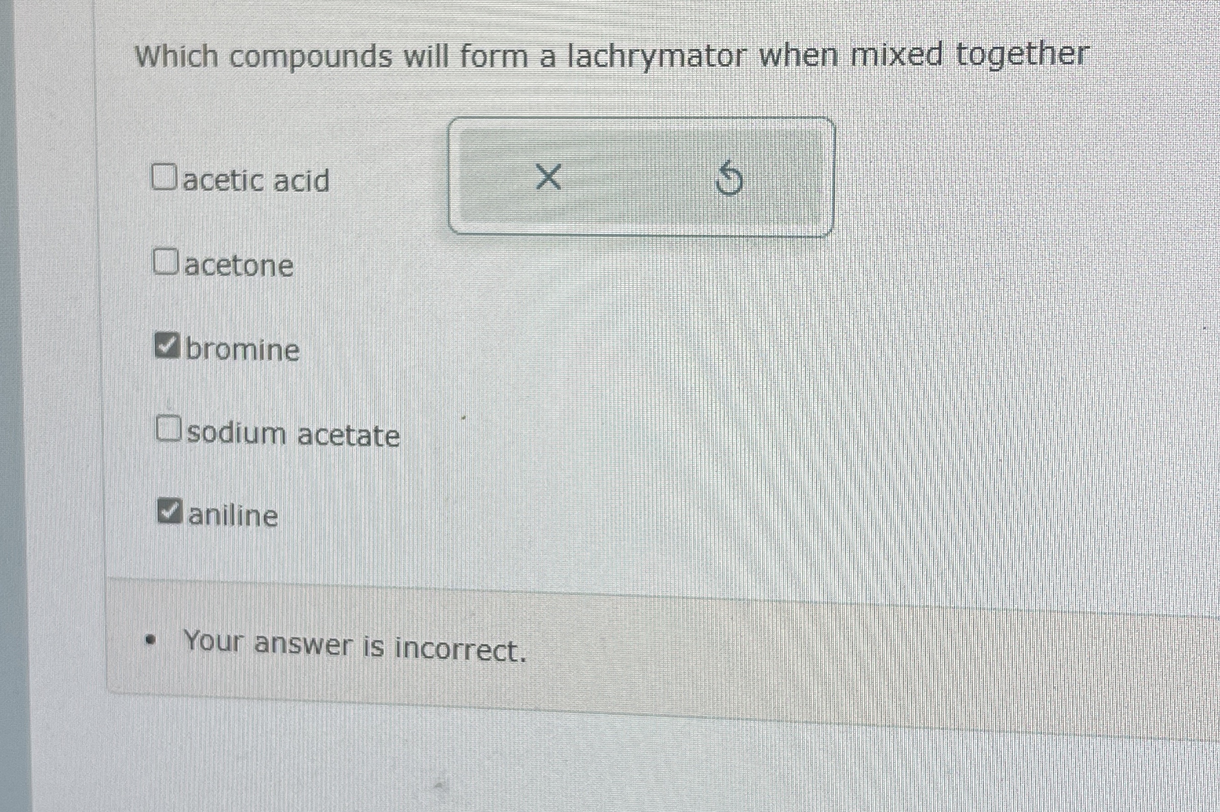 Solved Which compounds will form a lachrymator when mixed | Chegg.com