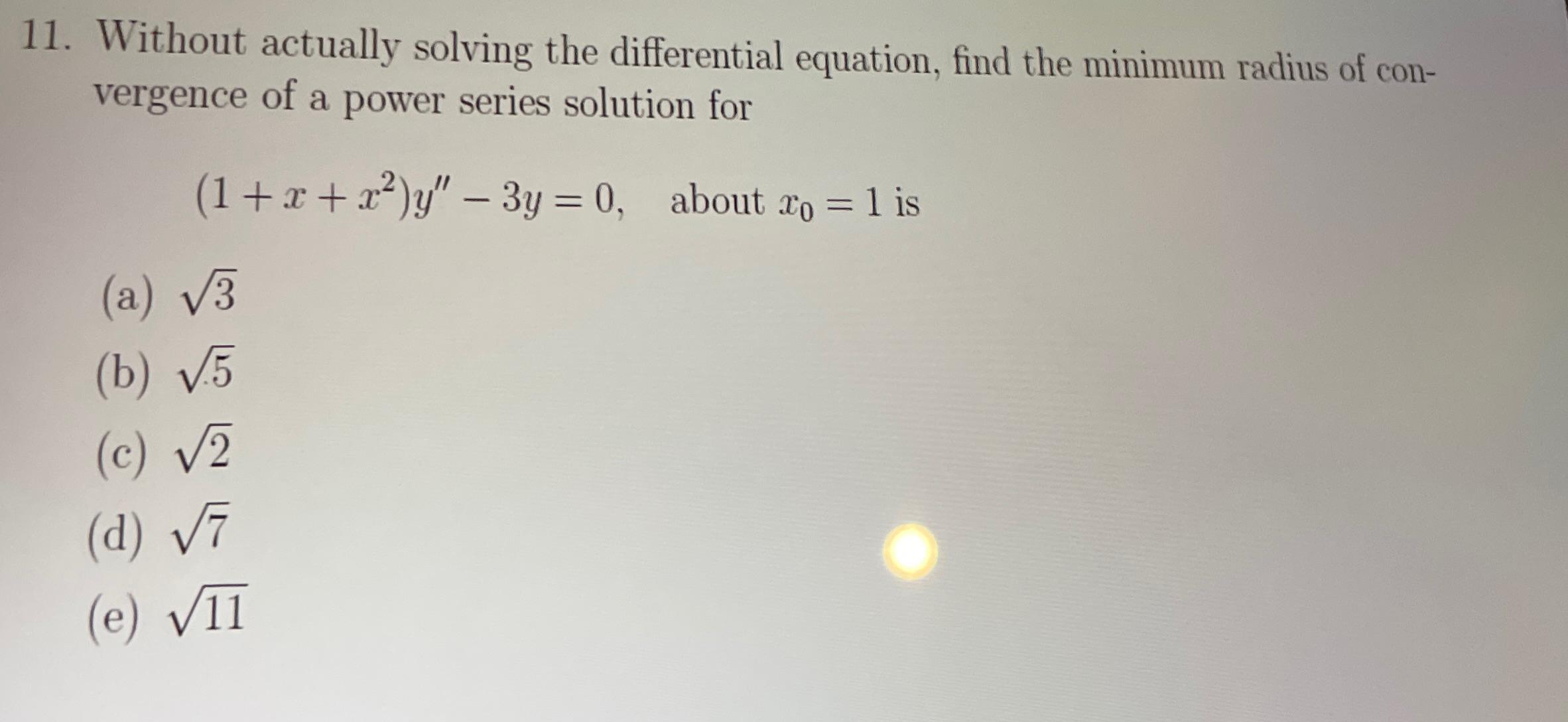 Solved Without actually solving the differential equation, | Chegg.com