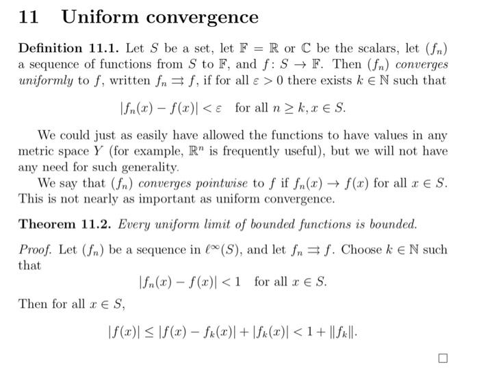Solved 9 Prove That If N Is A Uniformly Convergent