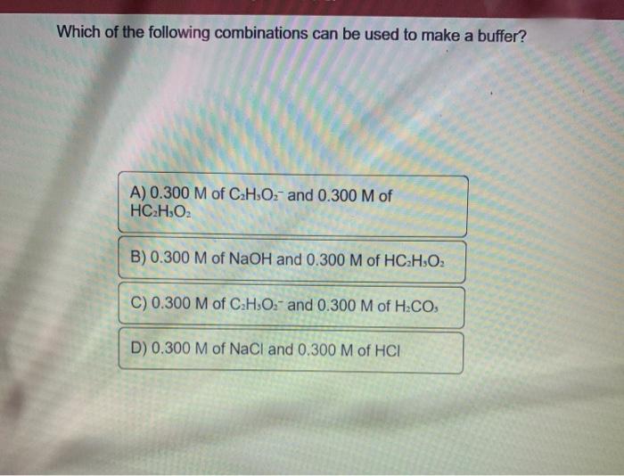 Solved Question 19 of 20 Which of the following combinations | Chegg.com
