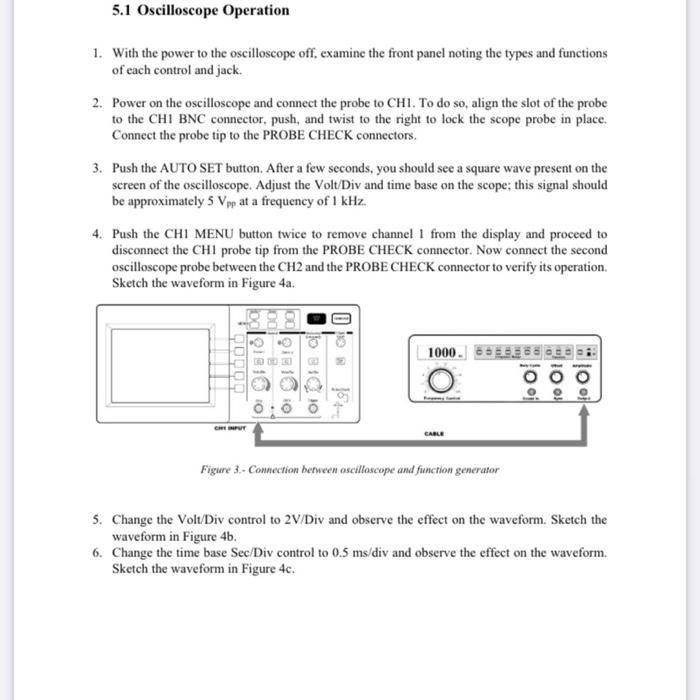 Lab 8: Oscilloscope \& Function Generator Student | Chegg.com