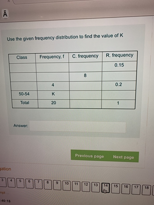 Solved Ā Use the given frequency distribution to find the | Chegg.com