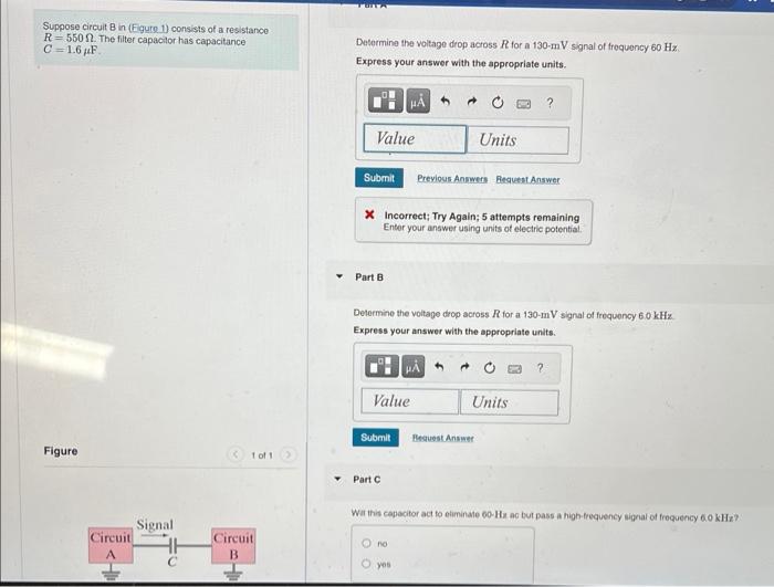 Solved Suppose circuit B in (Equte 1) consists of a | Chegg.com