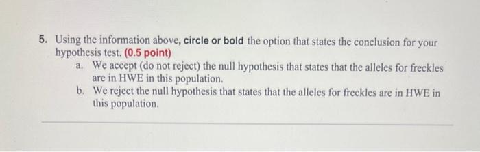 Solved For this assignment, we observe the trait of face | Chegg.com