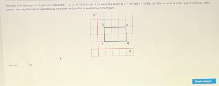 Solved The state of an ideal gas in changed in a closed path | Chegg.com