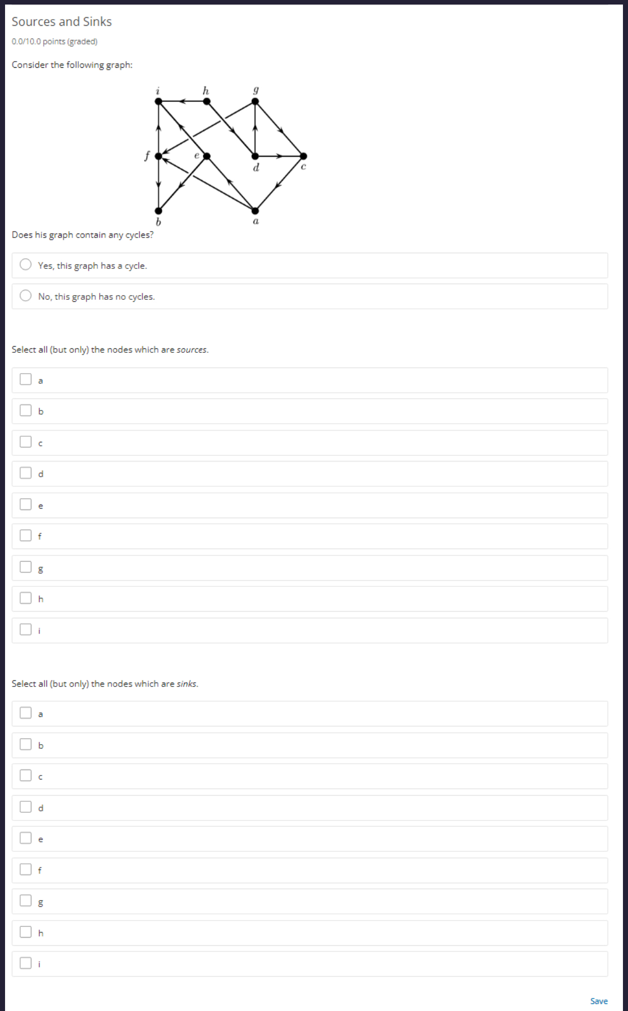 Solved Sources and Sinks0.010.0 ﻿points (graded)Consider the | Chegg.com
