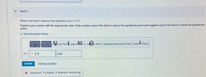 Solved a 170g block hangs from a spring with spring constant | Chegg.com