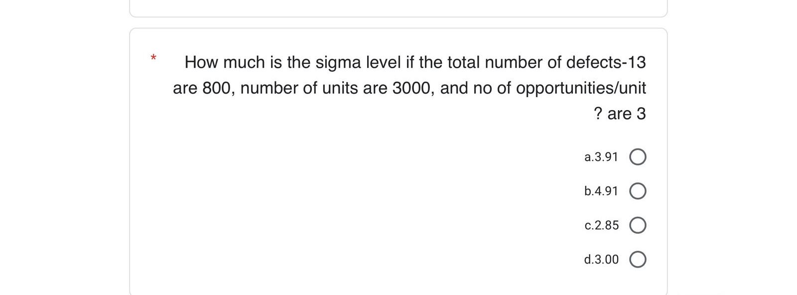 How much is the sigma level if the total number of | Chegg.com