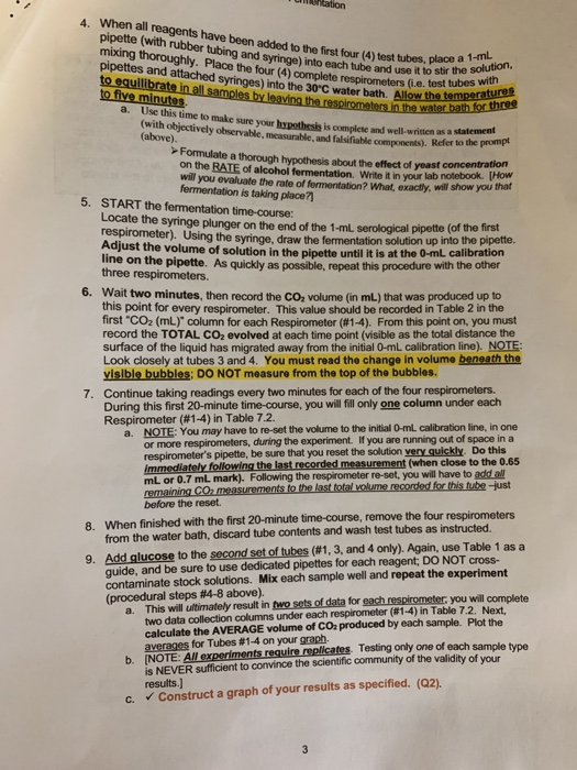 Solved Time (min on experiment. Respirometer 1 Merometer 2 | Chegg.com