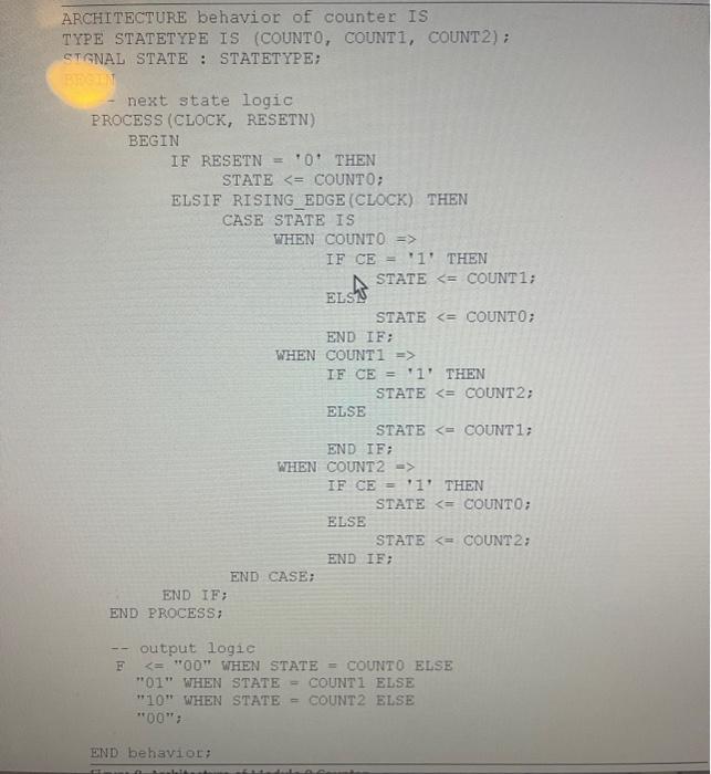 Solved I need a VDHL code for a modulo 10 up down counter, | Chegg.com