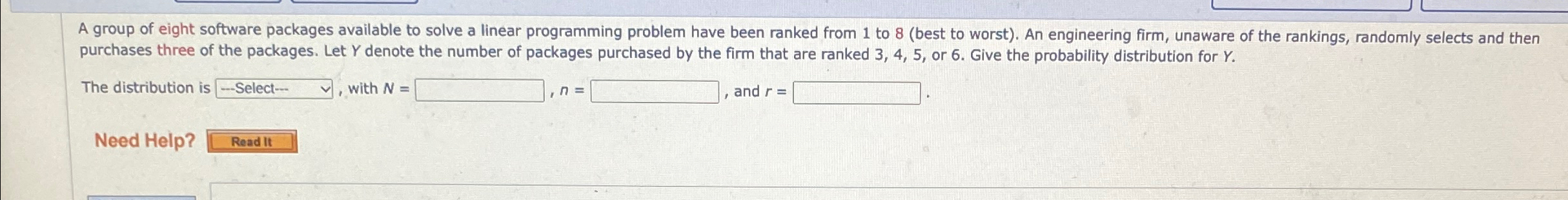 Solved A group of eight software packages available to solve | Chegg.com