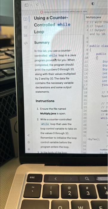 Solved Using a CounterControlled while Loop Summary In this | Chegg.com