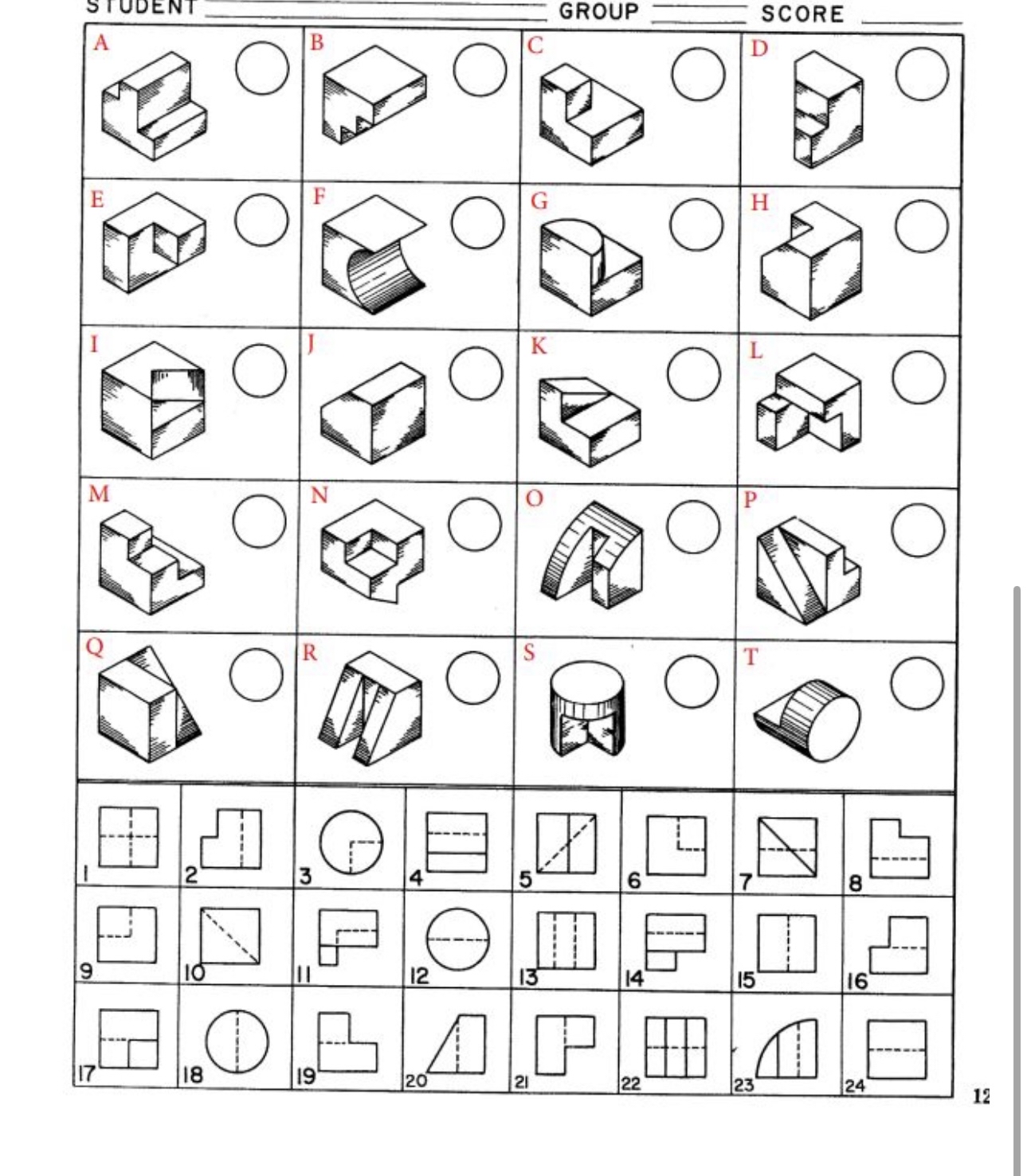 Solved Deiow are piccures or 20 ﻿objects. Thetop, front, or | Chegg.com
