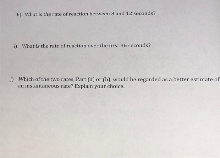 Solved 3. Consider the following plot of reactant | Chegg.com