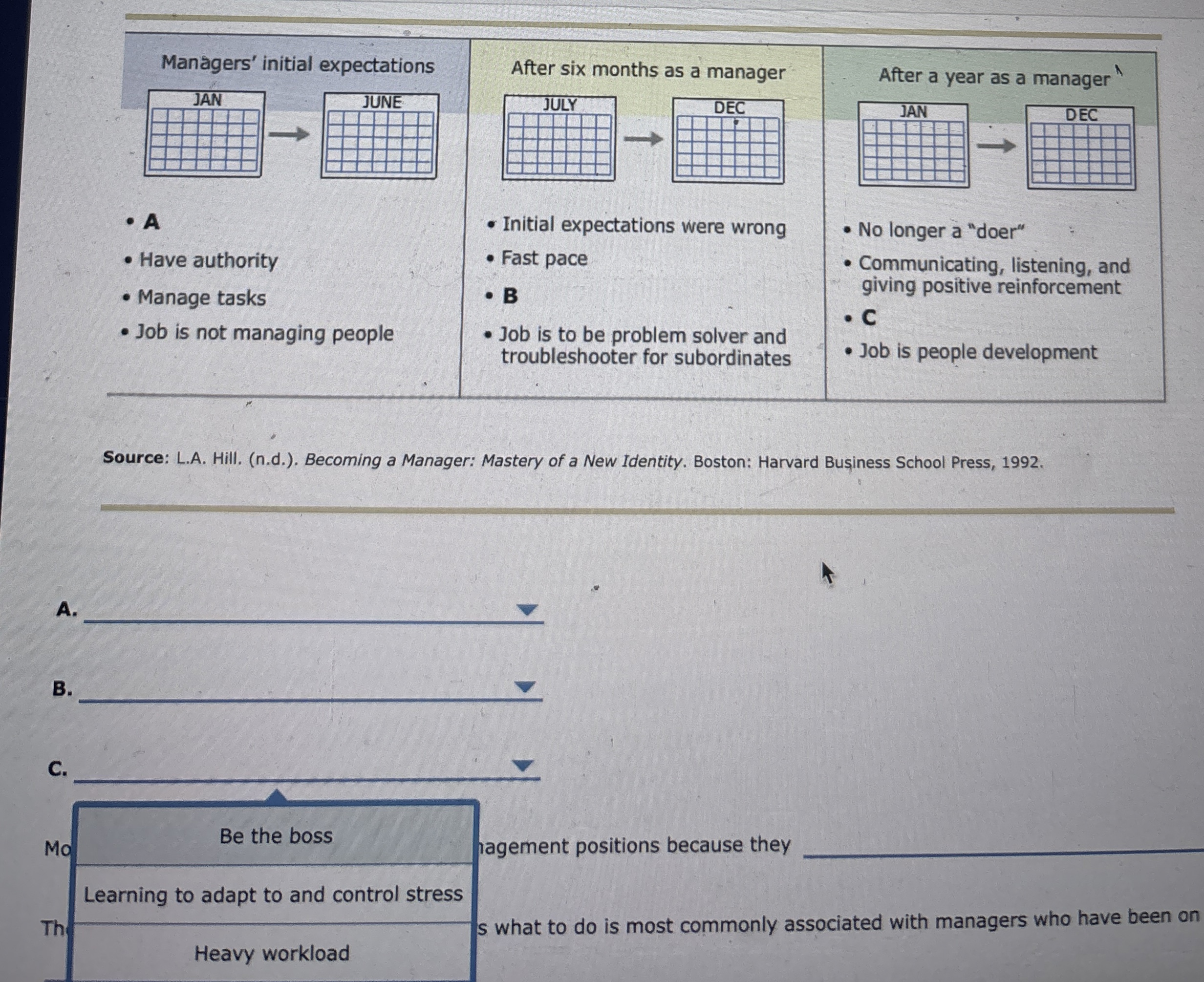 Solved \table[[Managers' ﻿initial expectations,After six | Chegg.com
