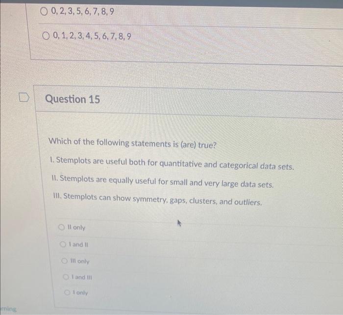 Solved 0,2,3,5,6,7,8,9 0,1,2,3,4,5,6,7,8,9 Question 15 Which | Chegg.com