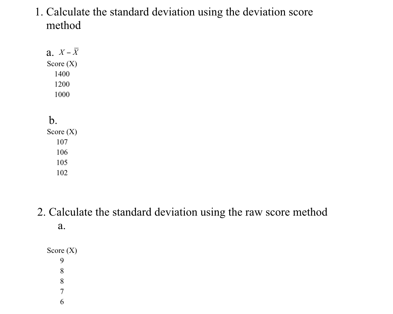 Solved Calculate the standard deviation using the deviation | Chegg.com