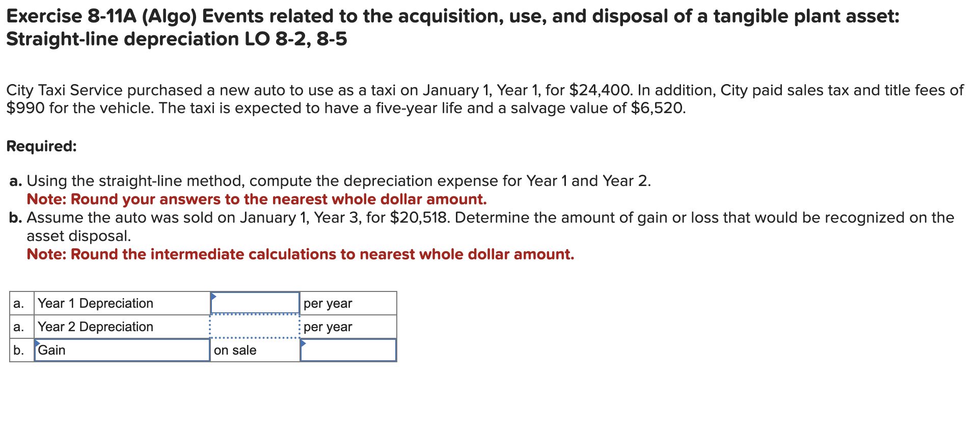 Solved Exercise 8-11A (Algo) ﻿Events related to the | Chegg.com