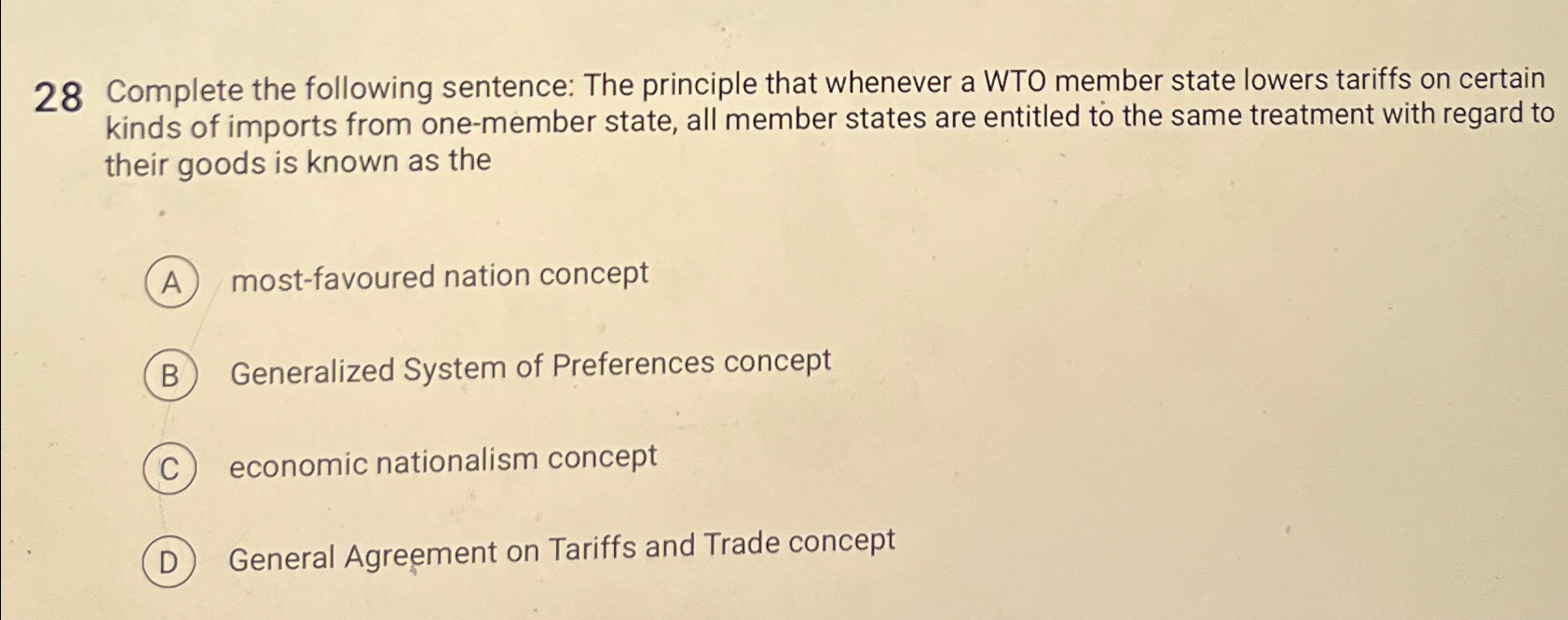 Solved 28 ﻿Complete the following sentence: The principle | Chegg.com