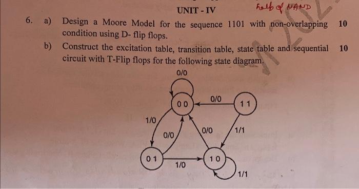Solved Moore Model For Sequence With Non Overlapping Using D