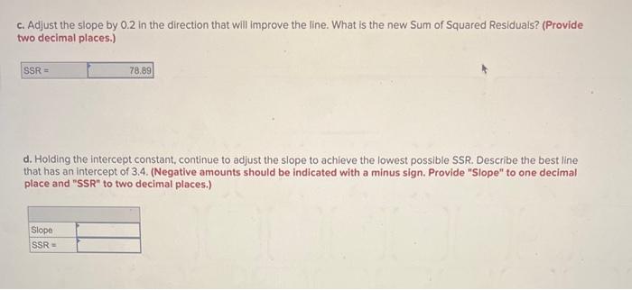 Solved Minimize the Sum of Squared Residuals Interact with | Chegg.com