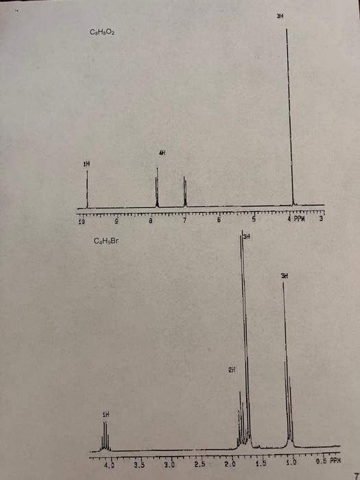 Solved 3H C8H8O2 C4H9Br |3H 2in | Chegg.com