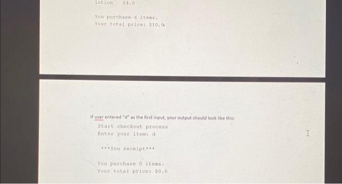 Solved 4. Write a program to simulate the checkout process | Chegg.com