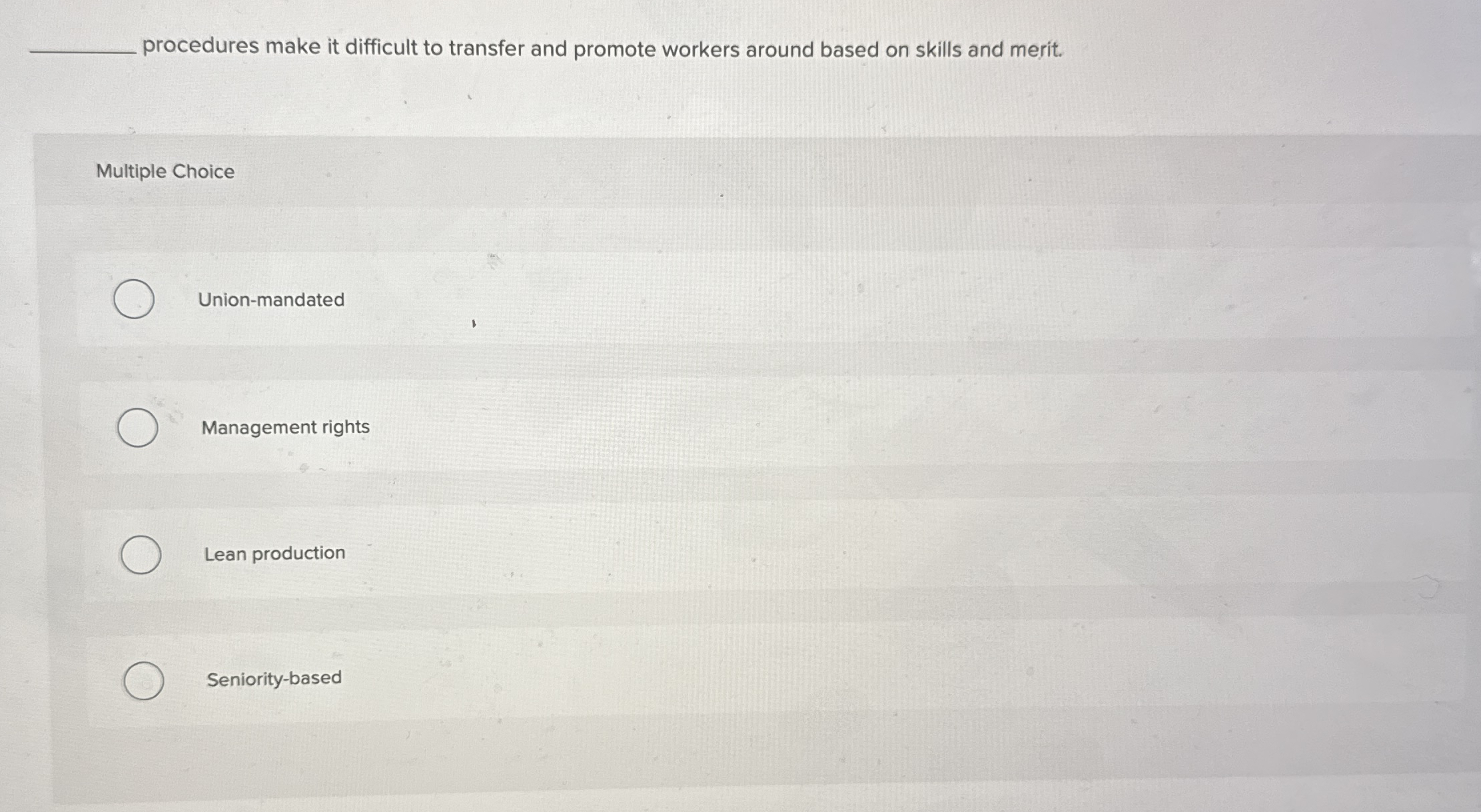 Solved procedures make it difficult to transfer and promote | Chegg.com