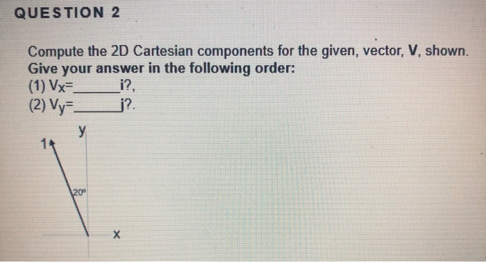 Solved compute the 2D Cartesian components for the given, | Chegg.com