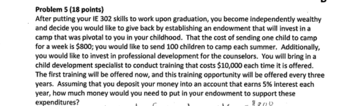 Solved Problem 5 (18 ﻿points)After putting your IE 302 | Chegg.com