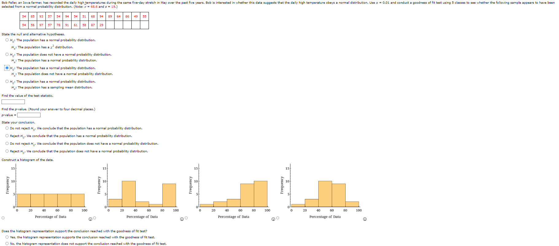 Solved selected from a normal probability distribution. | Chegg.com