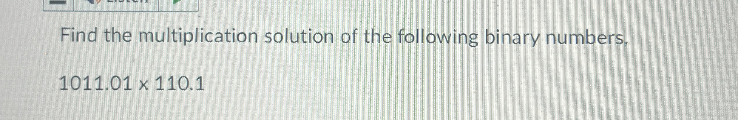 Find the multiplication solution of the following | Chegg.com