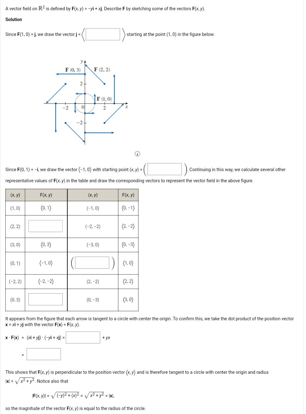 Solved A vector field on R2 is defined by F(x,y)=−yi+xj. | Chegg.com