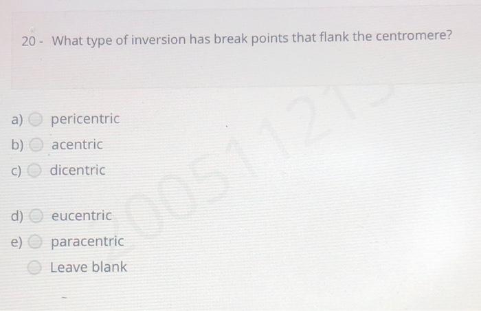 Solved 20 - What type of inversion has break points that | Chegg.com