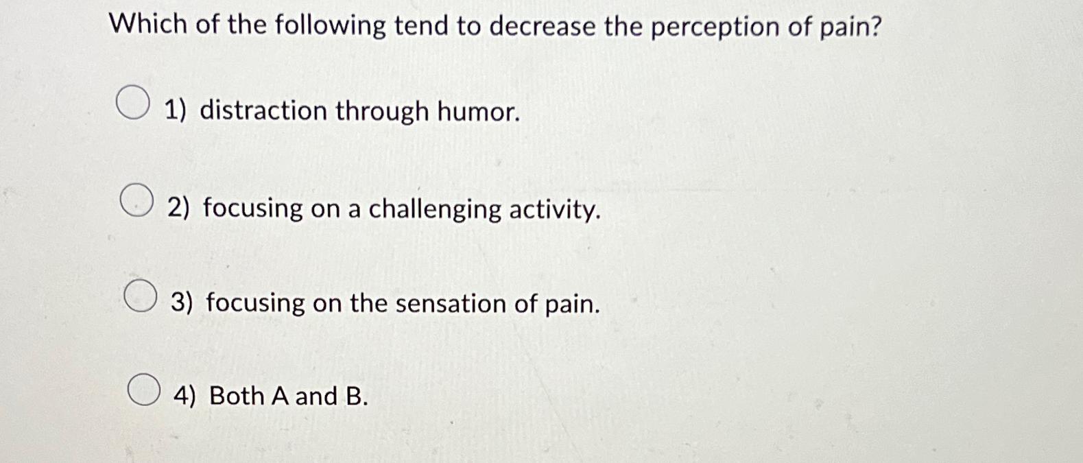 Solved Which of the following tend to decrease the | Chegg.com