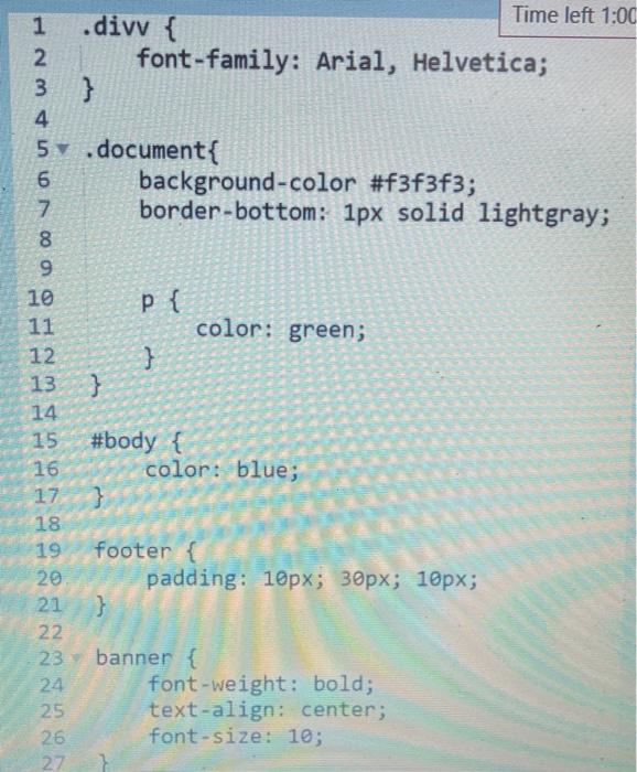 Solved The CSS code below has 4 unique errors. Identify | Chegg.com