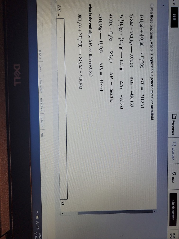 Solved ore: 55% Resources [ Give Up? Hint Check Answer ΚΑ KY | Chegg.com