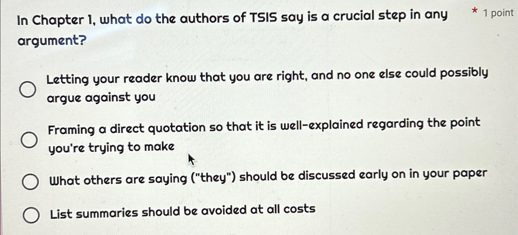 Solved In Chapter 1, ﻿what do the authors of TSIS say is a | Chegg.com