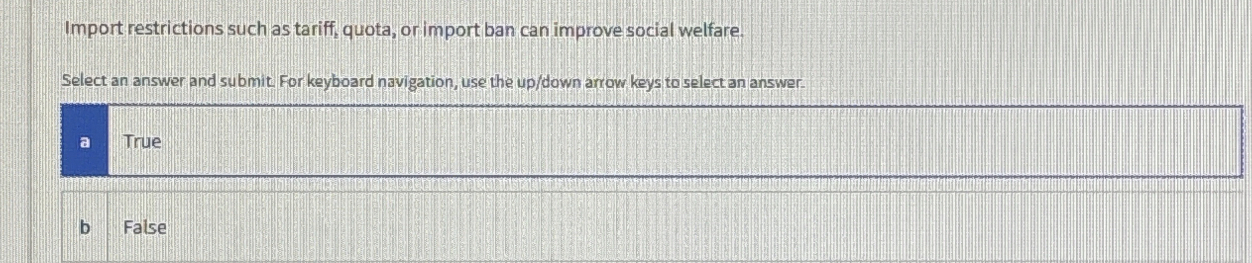 Import restrictions such as tariff, quota, or import | Chegg.com
